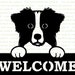 Peeking Border Collie Welcome Shut the Gate Metal Sign - Etsy