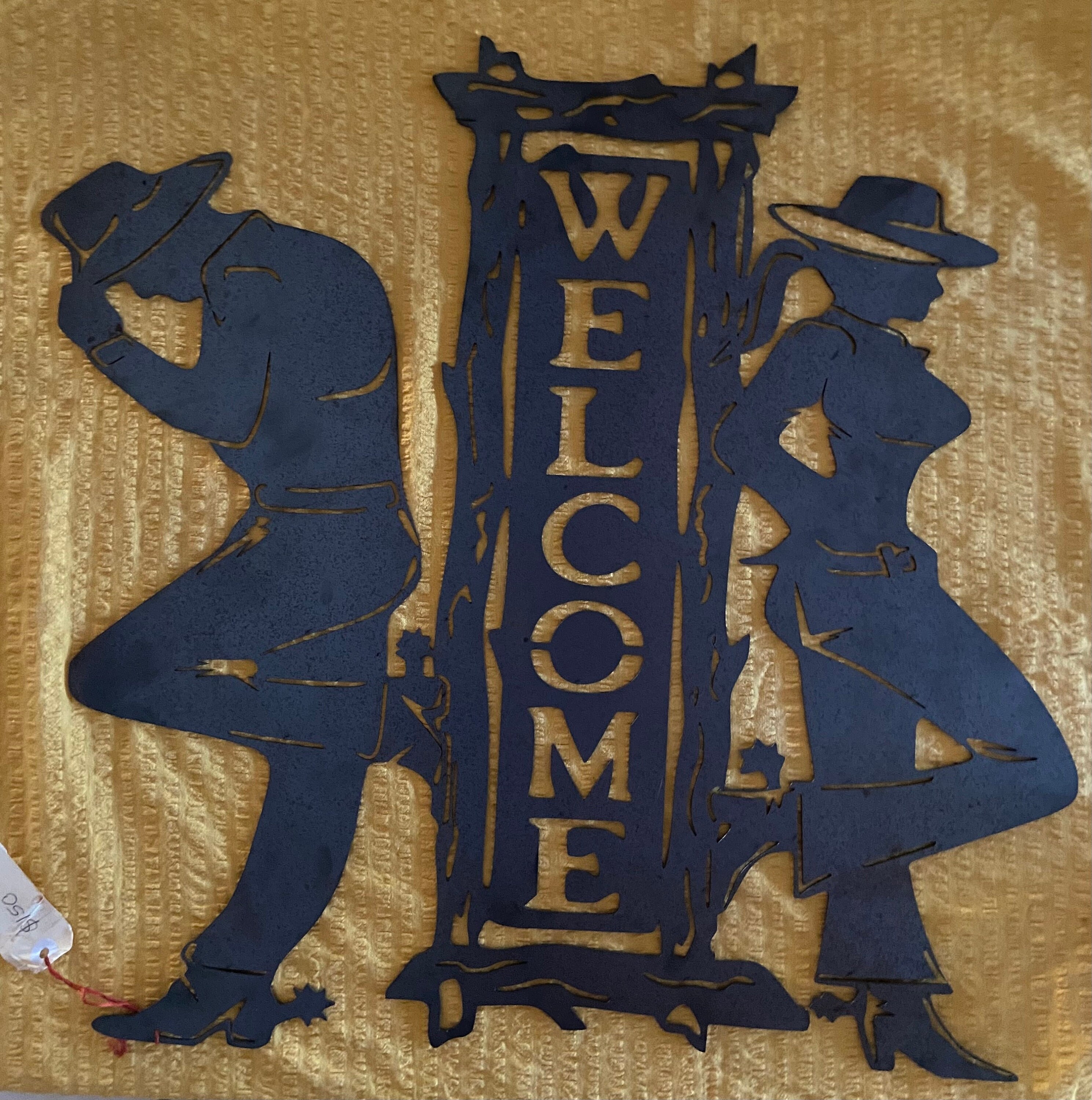 Cowboy and Cowgirl Welcome Metal Sign - Etsy