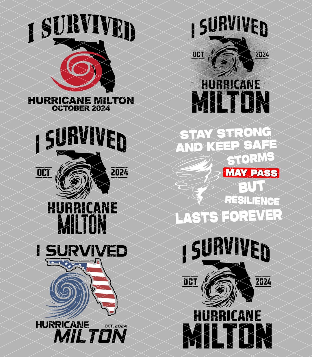 Bundle I Survived Hurricane Milton PNG, Florida Tropical Storm, Florida ...