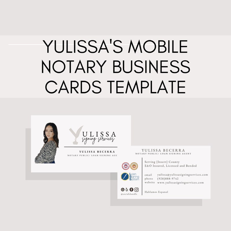 Mobile Notary Business Card - Etsy