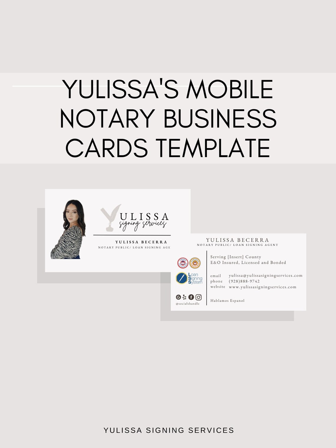 Mobile Notary Business Card Template - Etsy