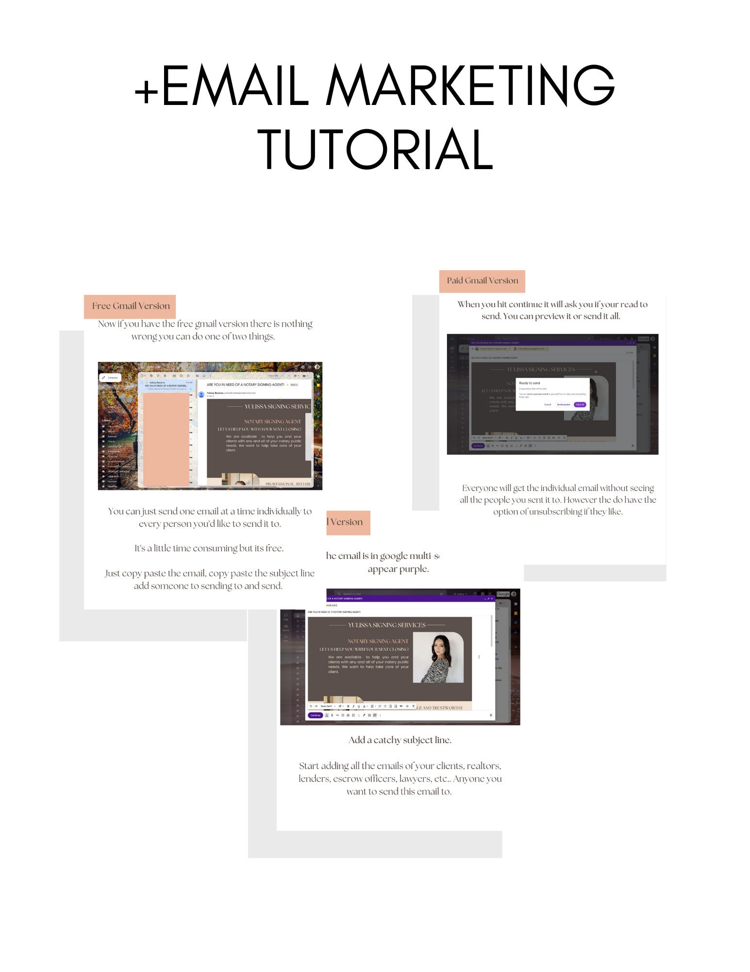Mobile Notary Email Template to Clients + Tutorial - Etsy