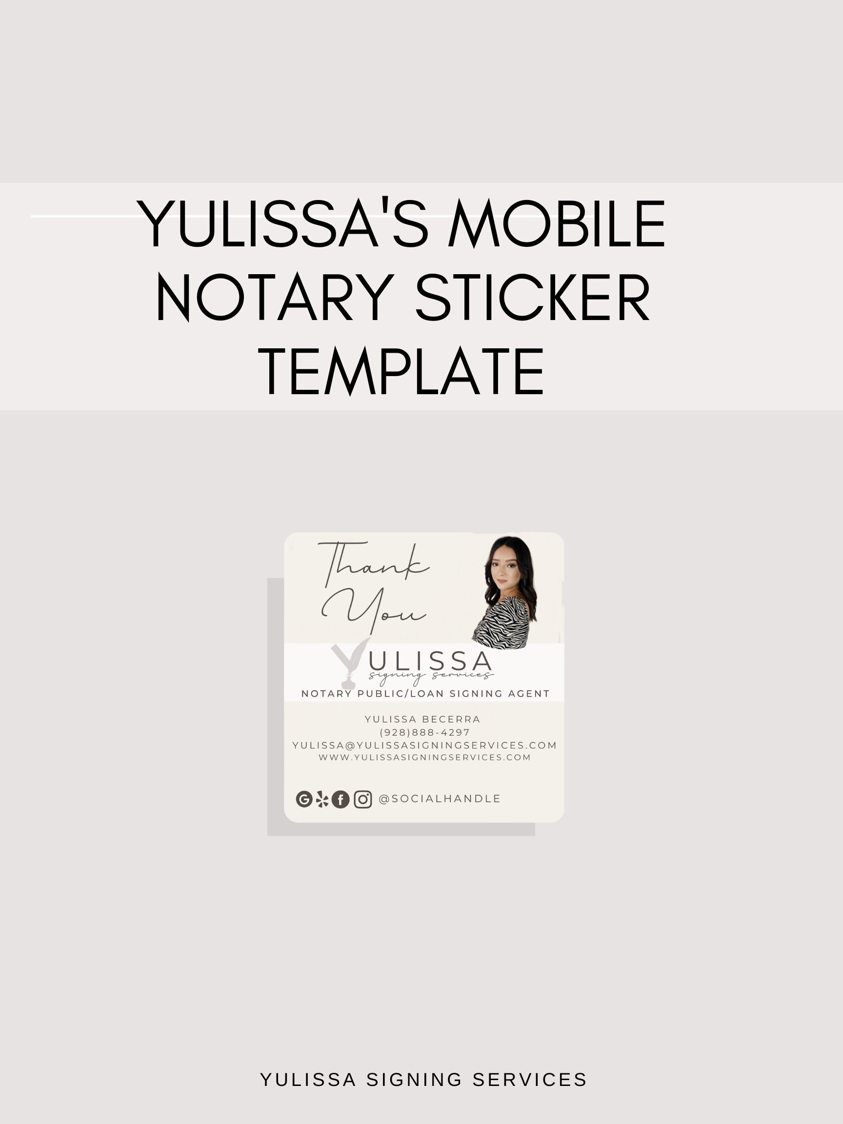 Mobile Notary Marketing Sticker Template - Etsy