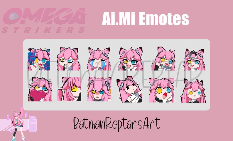 Omega Strikers Ai.mi Emotes / Twitch Emotes Pack / Omega - Etsy