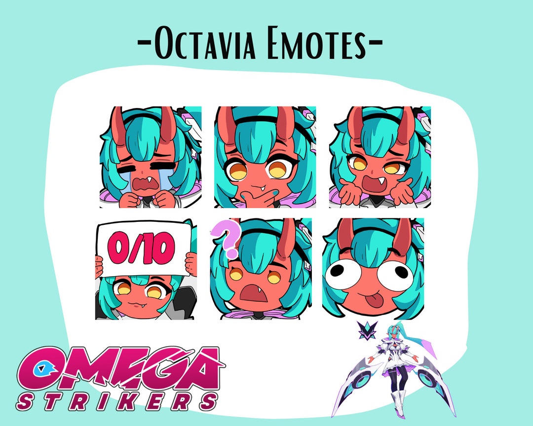 Omega Strikers Octavia Emotes / Twitch Emotes Pack / Omega Strikers ...
