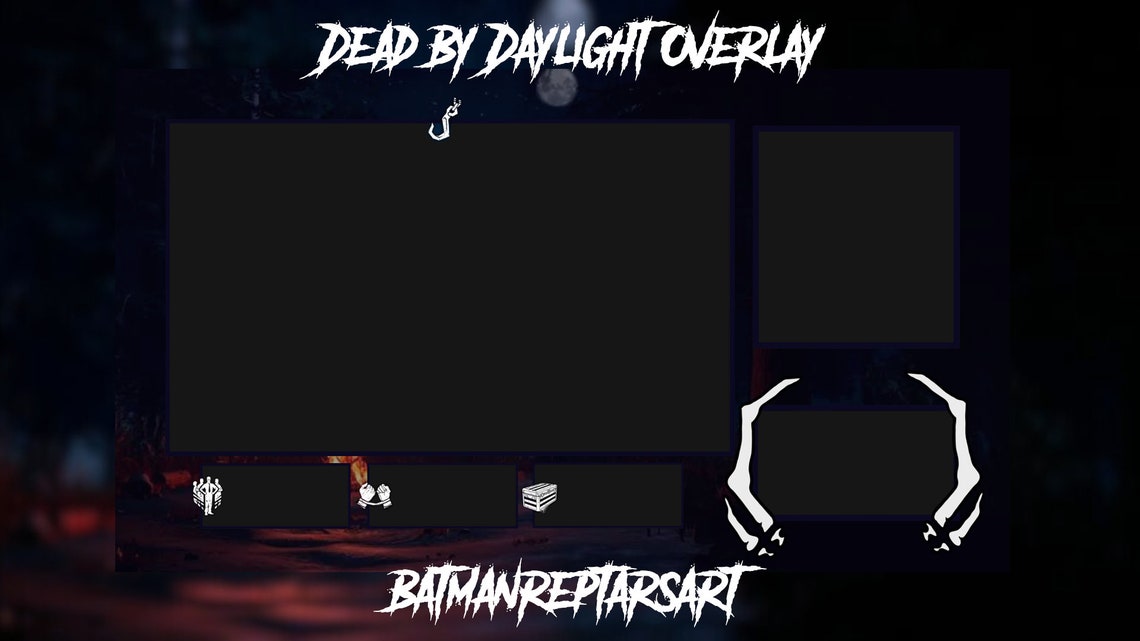 Dead by Daylight Overlay | Stream Overlay | Screen | Twitch | Youtube | Webcam Border | Scene ...