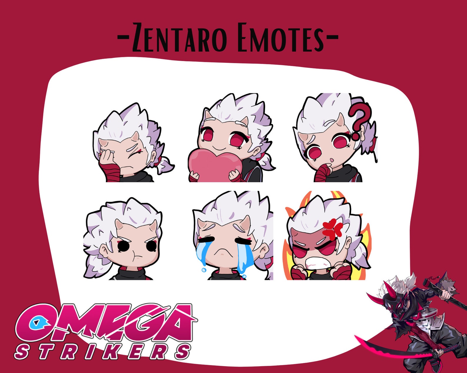 Omega Strikers Zentaro Emotes / Twitch Emotes Pack / Omega Strikers ...