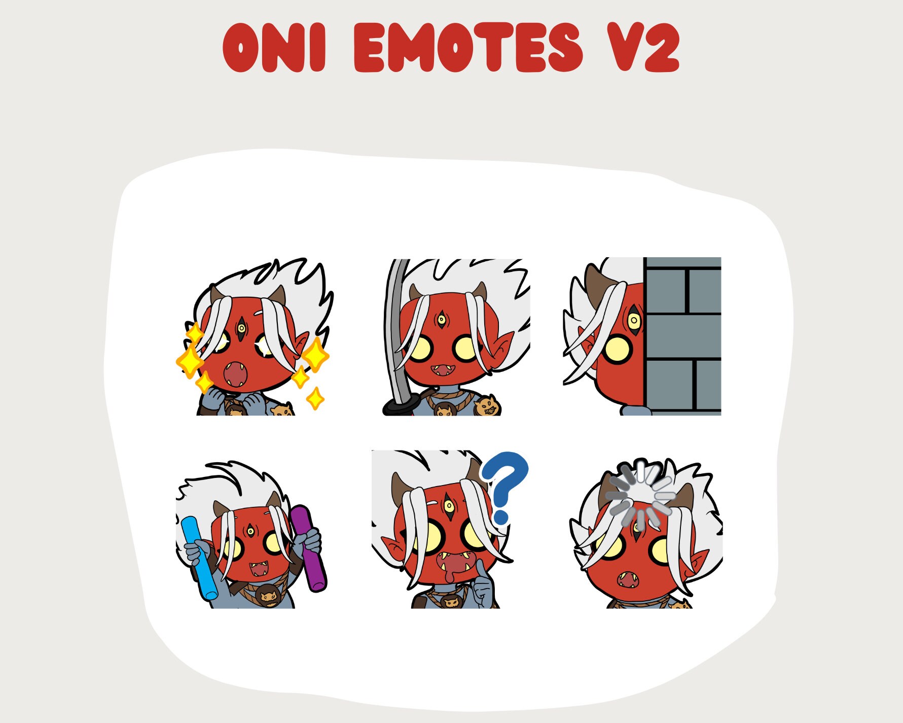 DBD Oni Emotes V.2 Twitch Emotes Pack Dead by Daylight Discord Youtube ...