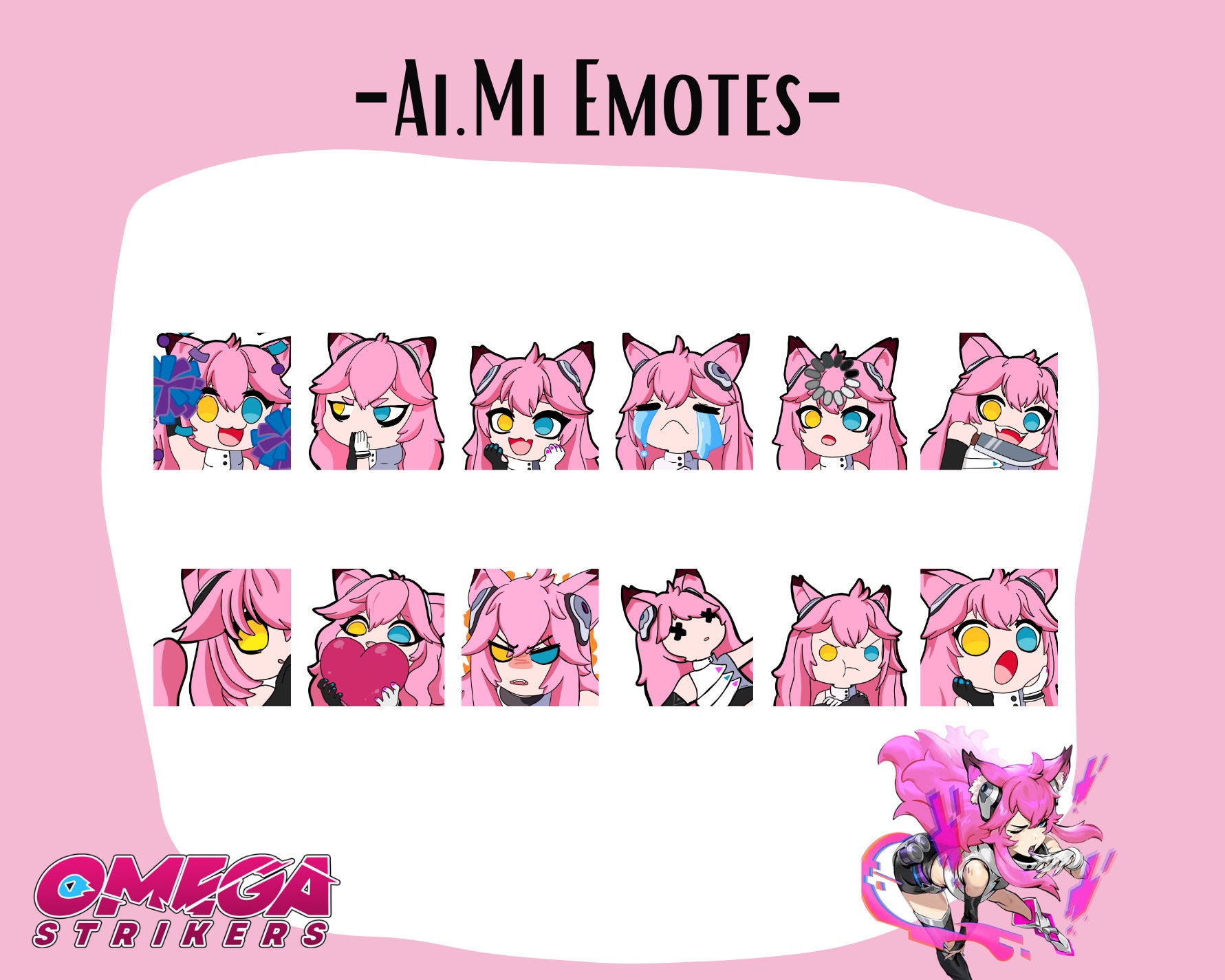 Omega Strikers Ai.mi Emotes / Twitch Emotes Pack / Omega Strikers ...