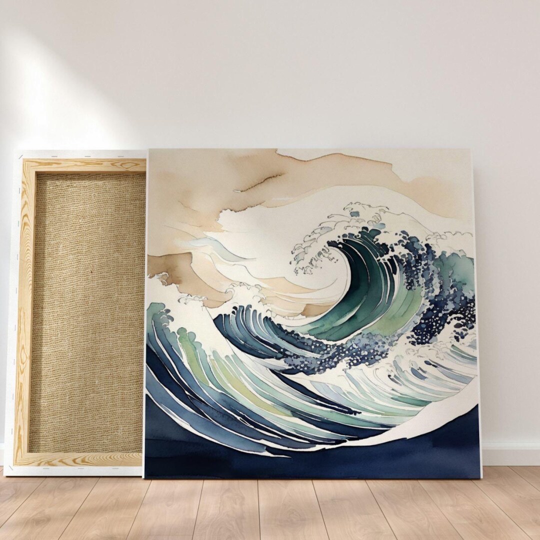 Hokusai Wave Printable Wall Art | Coastal Zen Decor | Great Wave ...