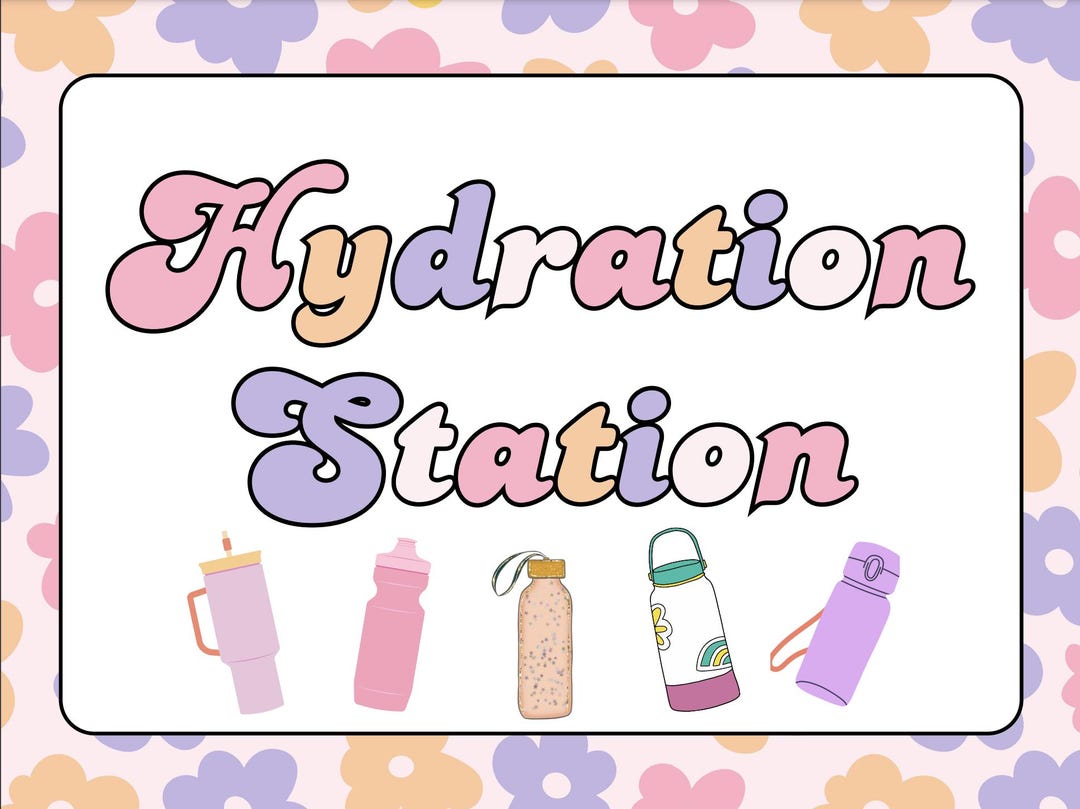 Retro Groovy Hydration Station Poster - Etsy
