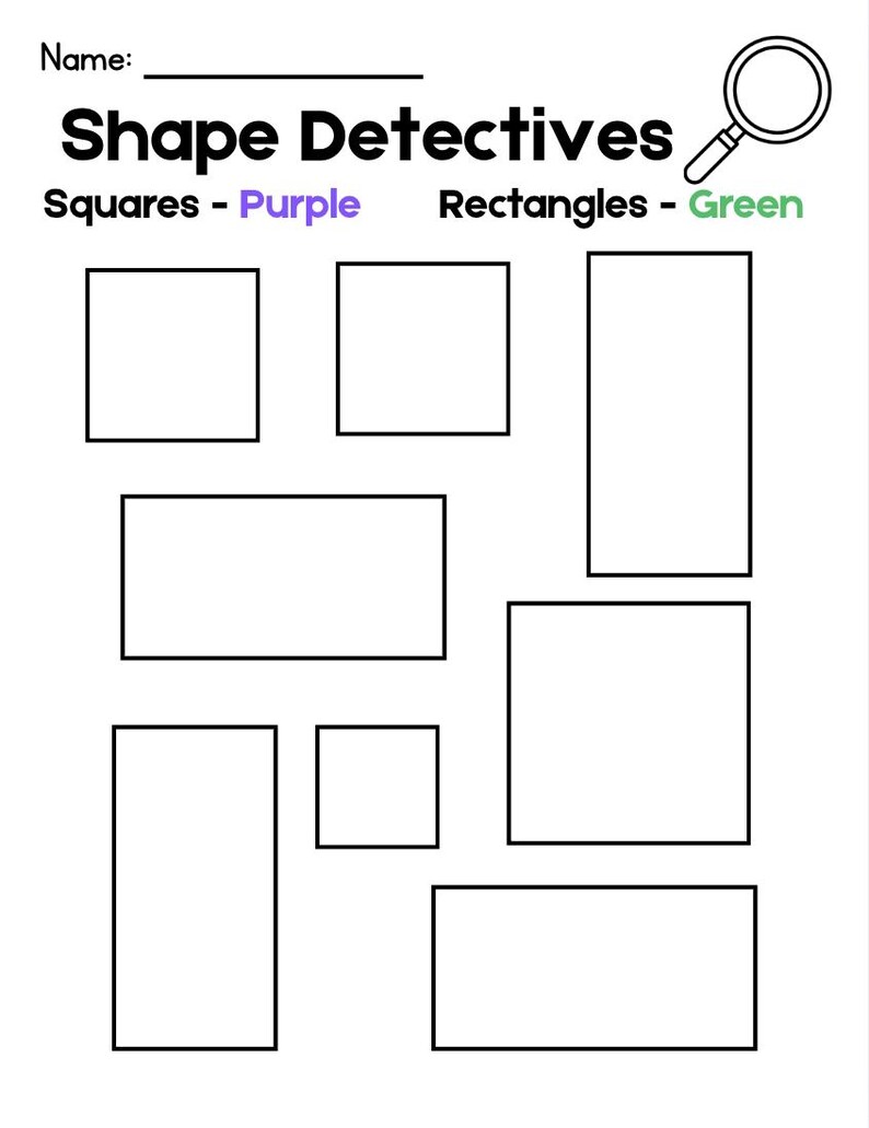 Shape Detective: Spot the Difference - Circles V. Ovals & Squares V ...