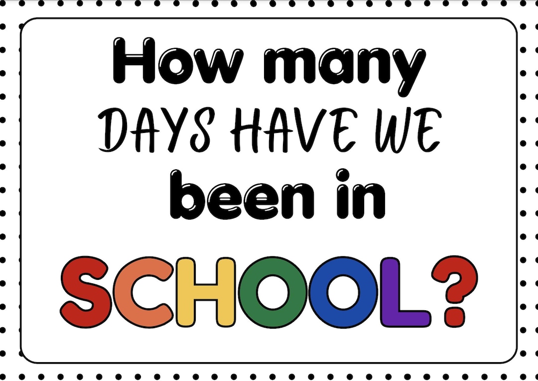 Days of School Tracker - Ten Frames - Etsy