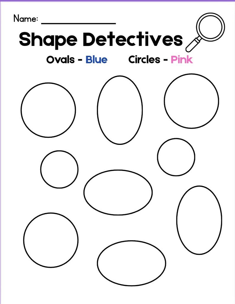 Shape Detective: Spot the Difference - Circles V. Ovals & Squares V ...