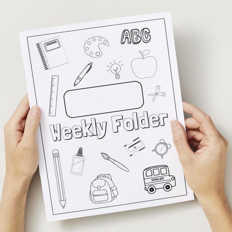 Homework Folder Cover - Etsy