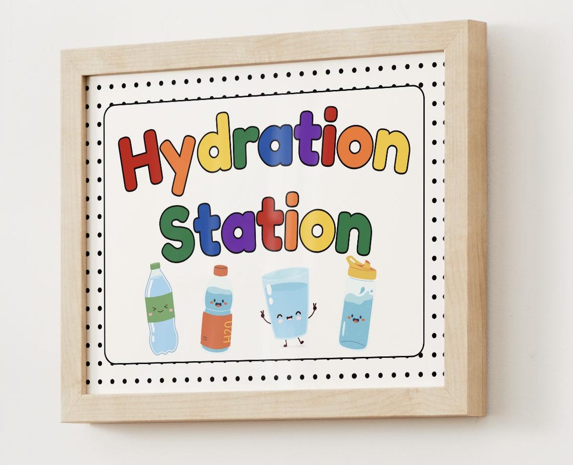 Rainbow Hydration Station Poster - Etsy