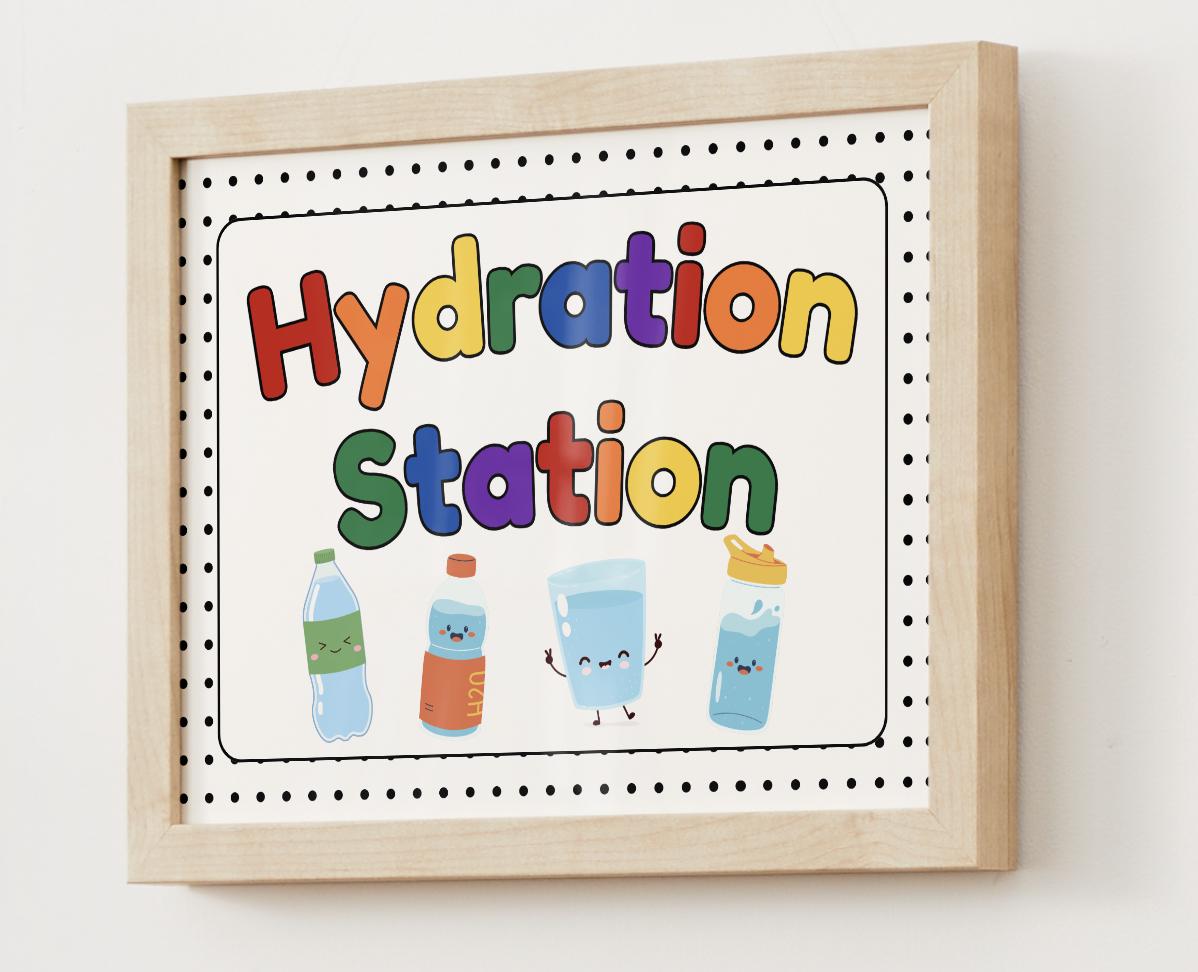 Rainbow Hydration Station Poster - Etsy