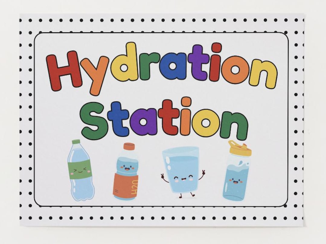 Rainbow Hydration Station Poster - Etsy