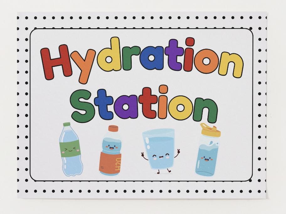 Rainbow Hydration Station Poster - Etsy