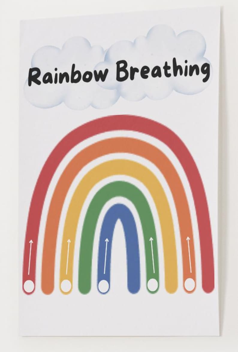 Rainbow Breathing Poster | Calm Corner Self Regulation Tool for Kids - Etsy