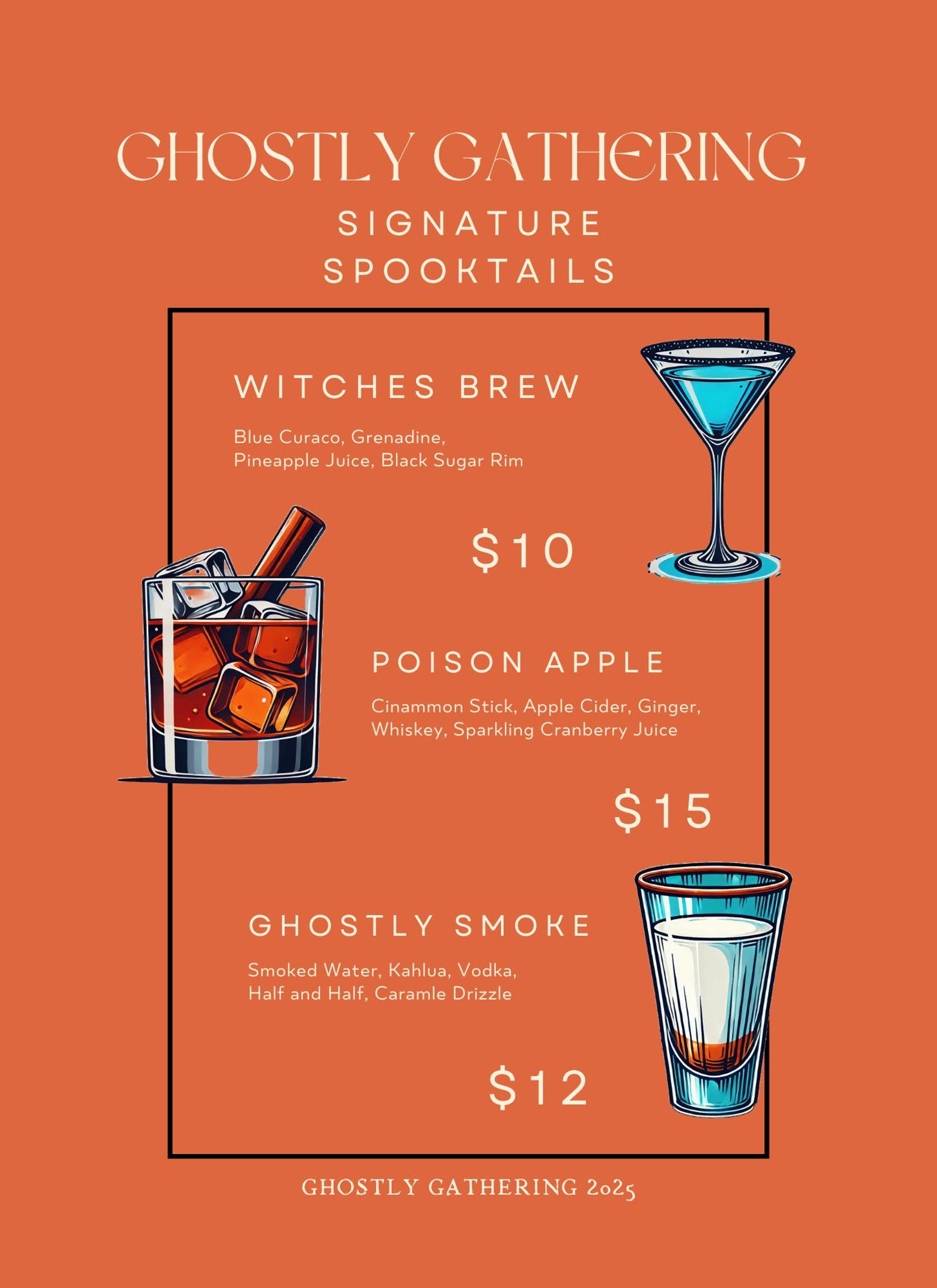 Halloween Drink Menu - Customizeable - Etsy