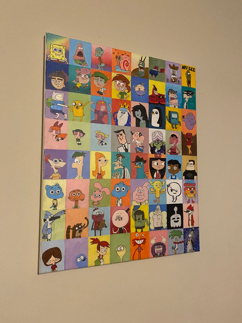 Early 2000s Cartoon Network Characters Acrylic on 20x16in - Etsy