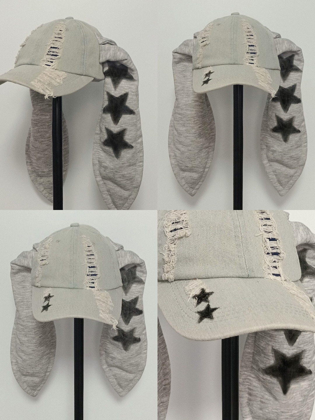 Custom NEW JEANS Omg Bunny Cap Custom Handmad OMG Hat Long Rabbit Cap ...