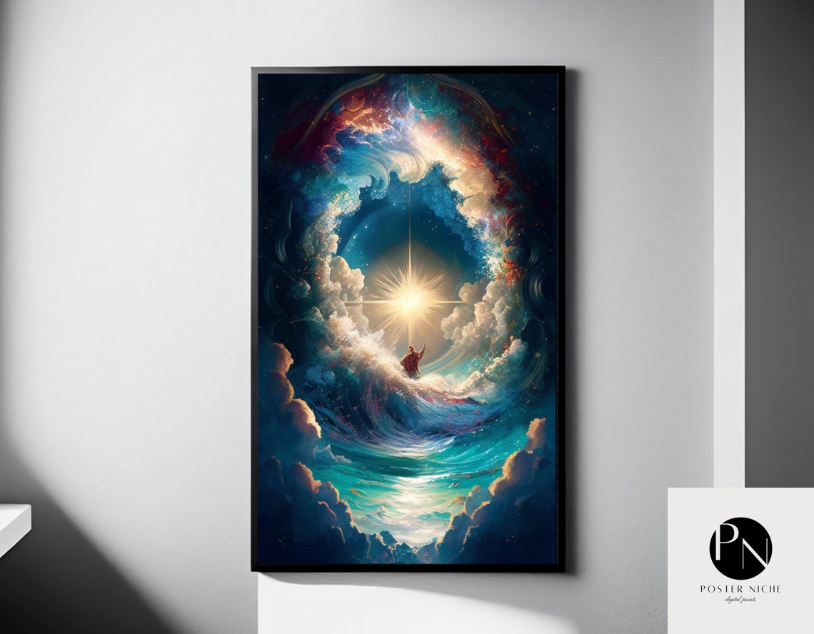 Thomas Kinkade Inspired | PRINTABLE | Genesis 1:1 in the Beginning God ...