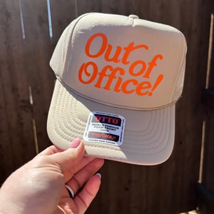 Out of Office Trucker Hat | Vacation Hat - Etsy