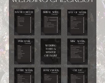 Wedding Day Check List - Etsy