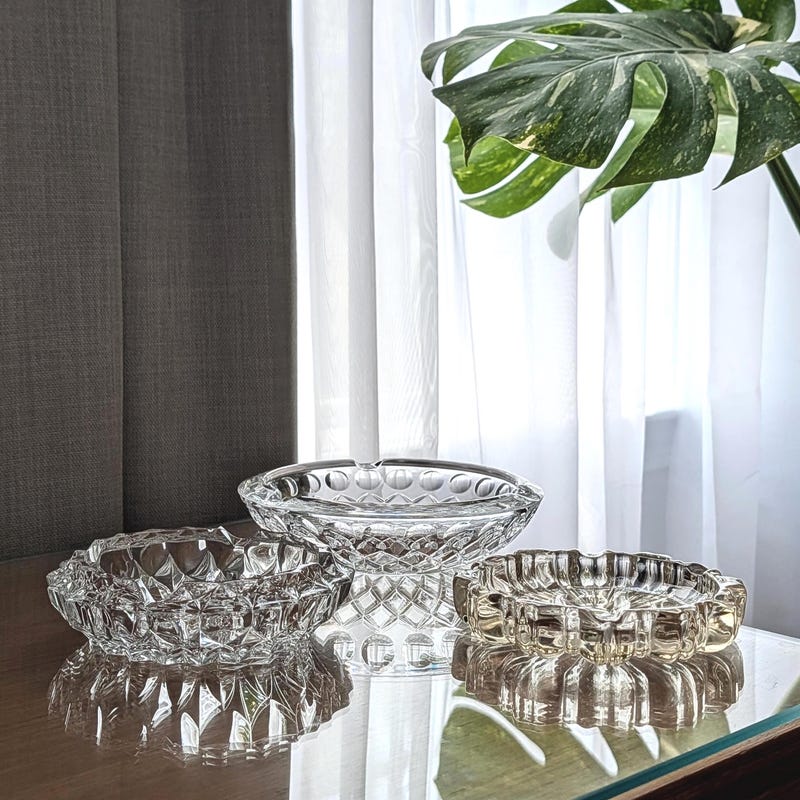 Lead Crystal Ash Trays - Etsy
