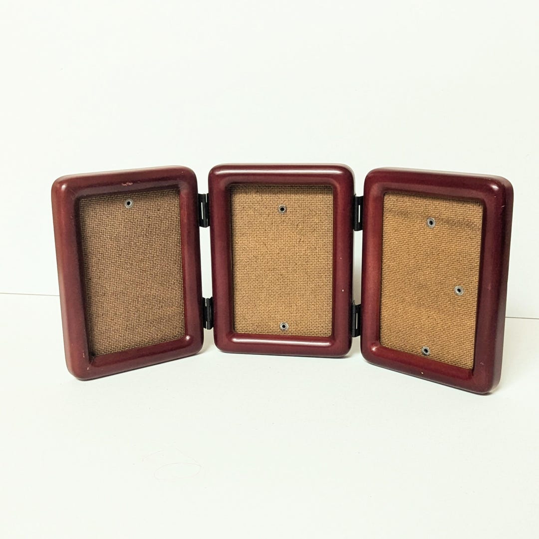 RARE Triple 3.5x5 Hinged Danish Modern Frames Rosewood Finish Fetco ...