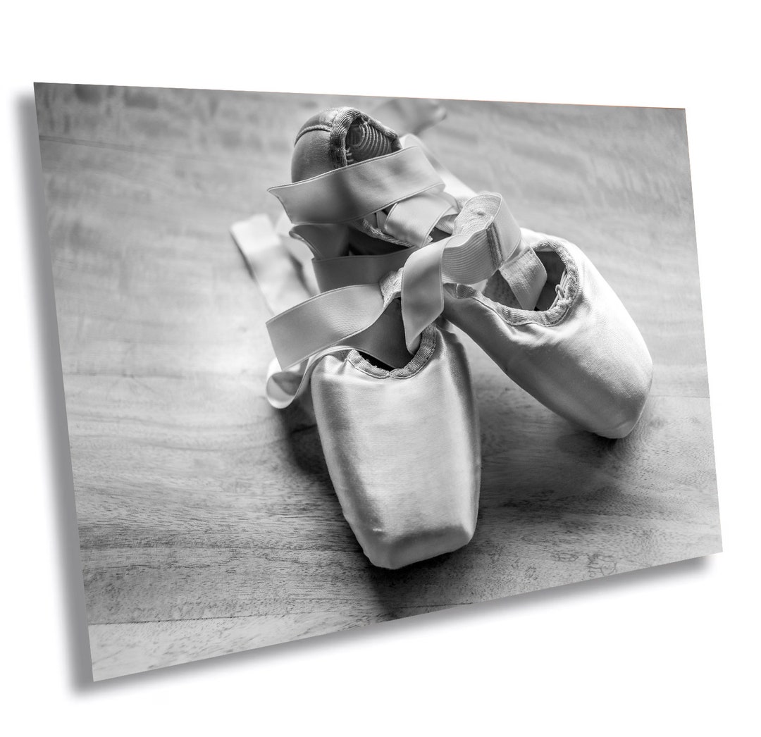 Black and White Pointe Shoes Photography: Ballerina Wall Decor - Large ...