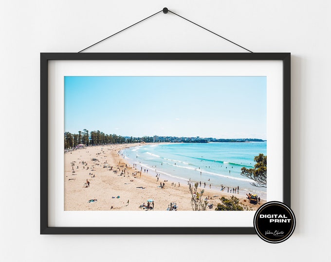 Manly Beach, Sydney Retro Travel Poster Style Print - Etsy