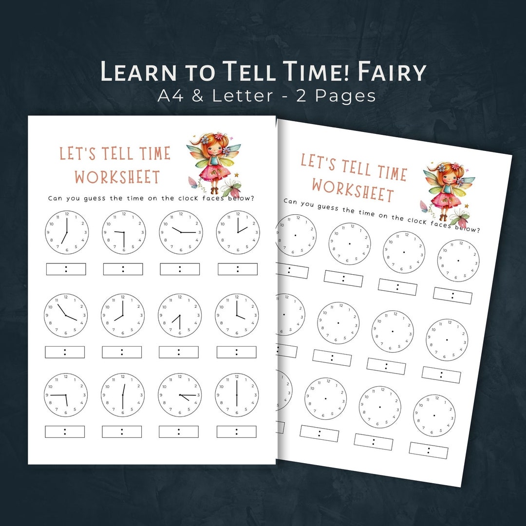 Tell the Time Worksheet, DOWNLOAD, Clock Printable, Homeschool Activity ...