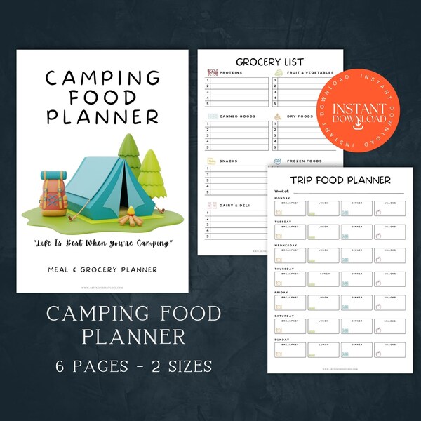 Camping Meal Planning List - Etsy