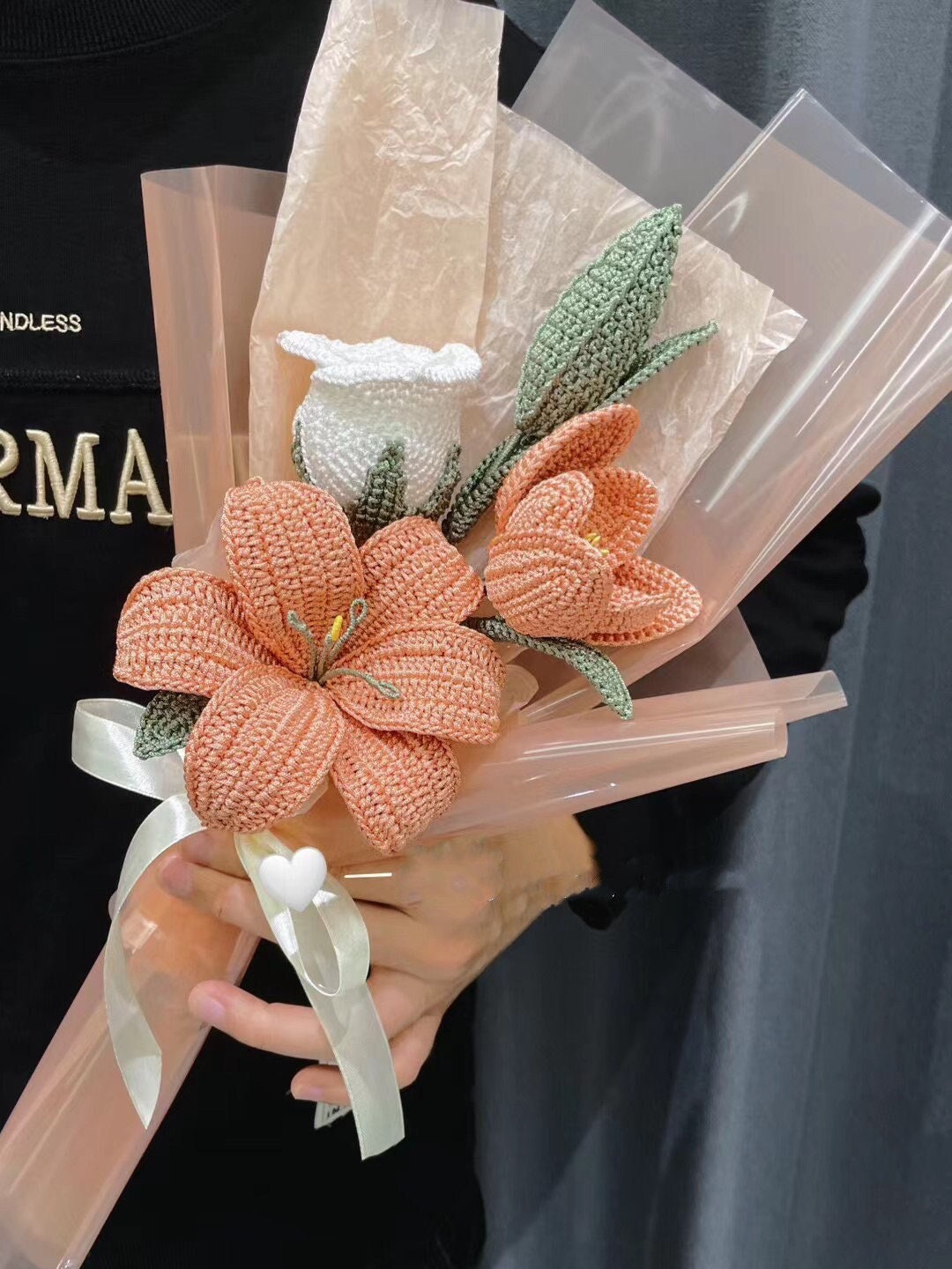 Crochet Lily Bouquet|crochet Flowers|handmade Knitted Flowers - Etsy