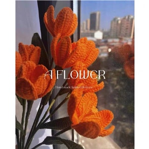 8pcs Crochet Flowers|crochet Bouquet Flower|crochet Tulip Bouquet ...