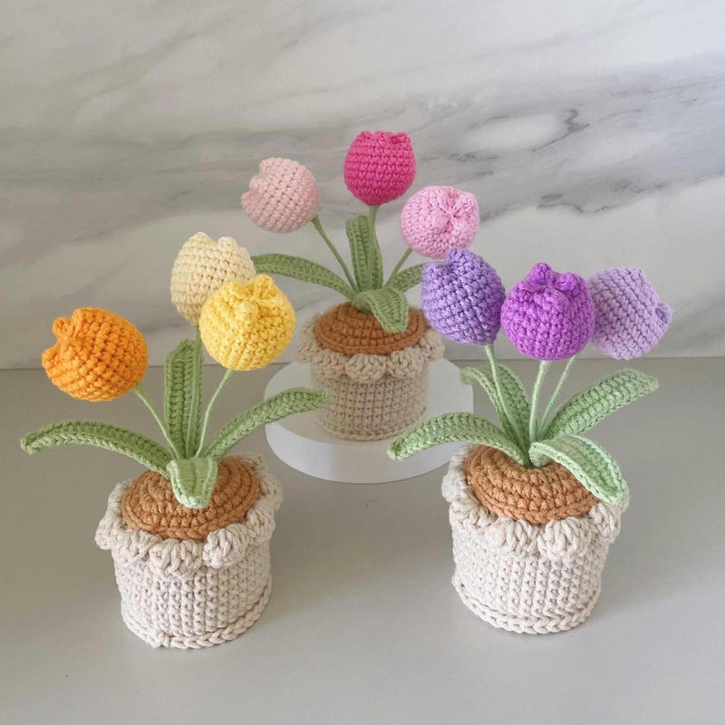 Red and Purple Flower Pot - Etsy