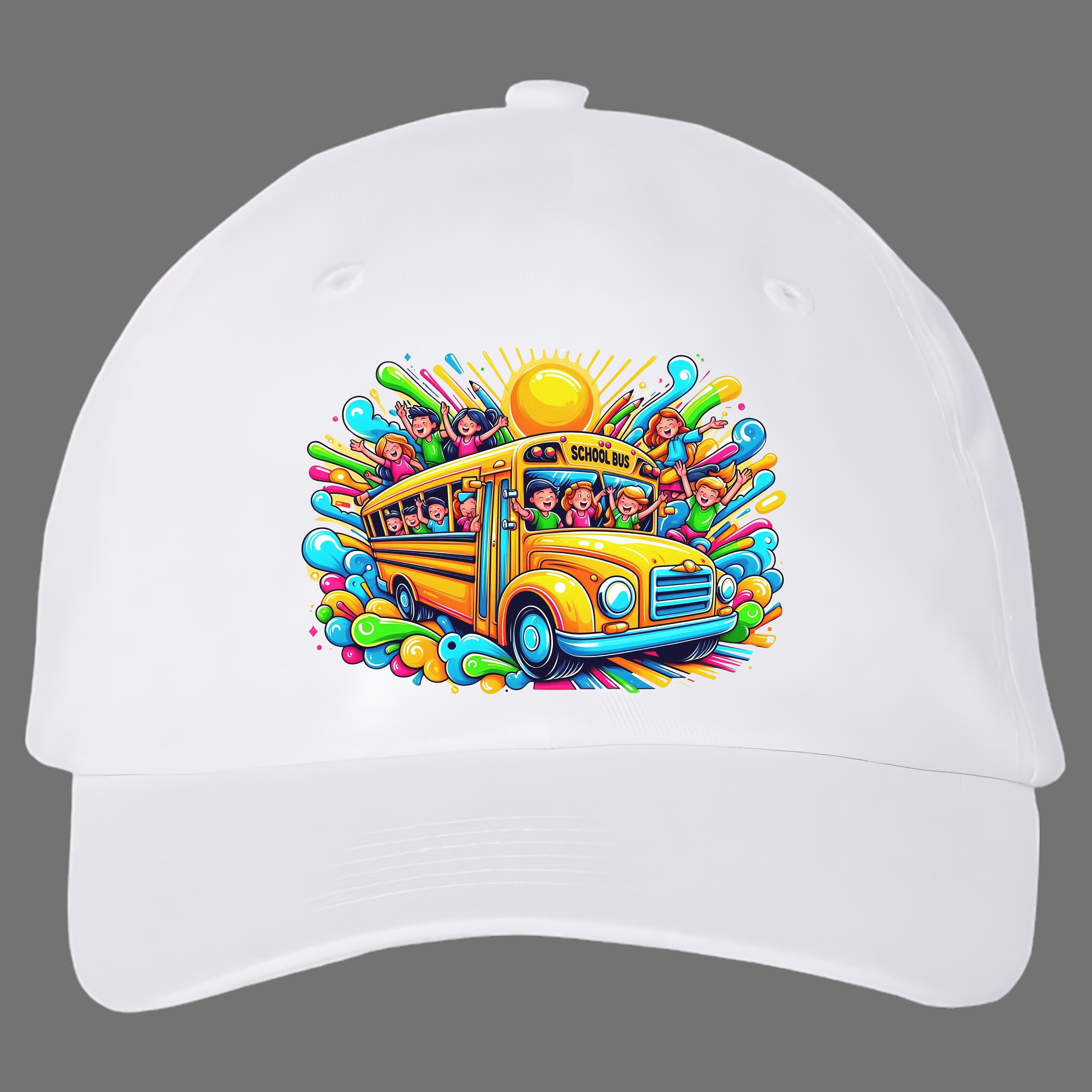 School Bus Classic Hat, Back to School Hats for Juniors, Perfect Gift ...