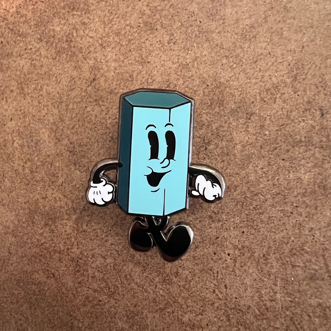Aquamarine Hard Enamel Pin Crystal Gem Pin for Mineral - Etsy