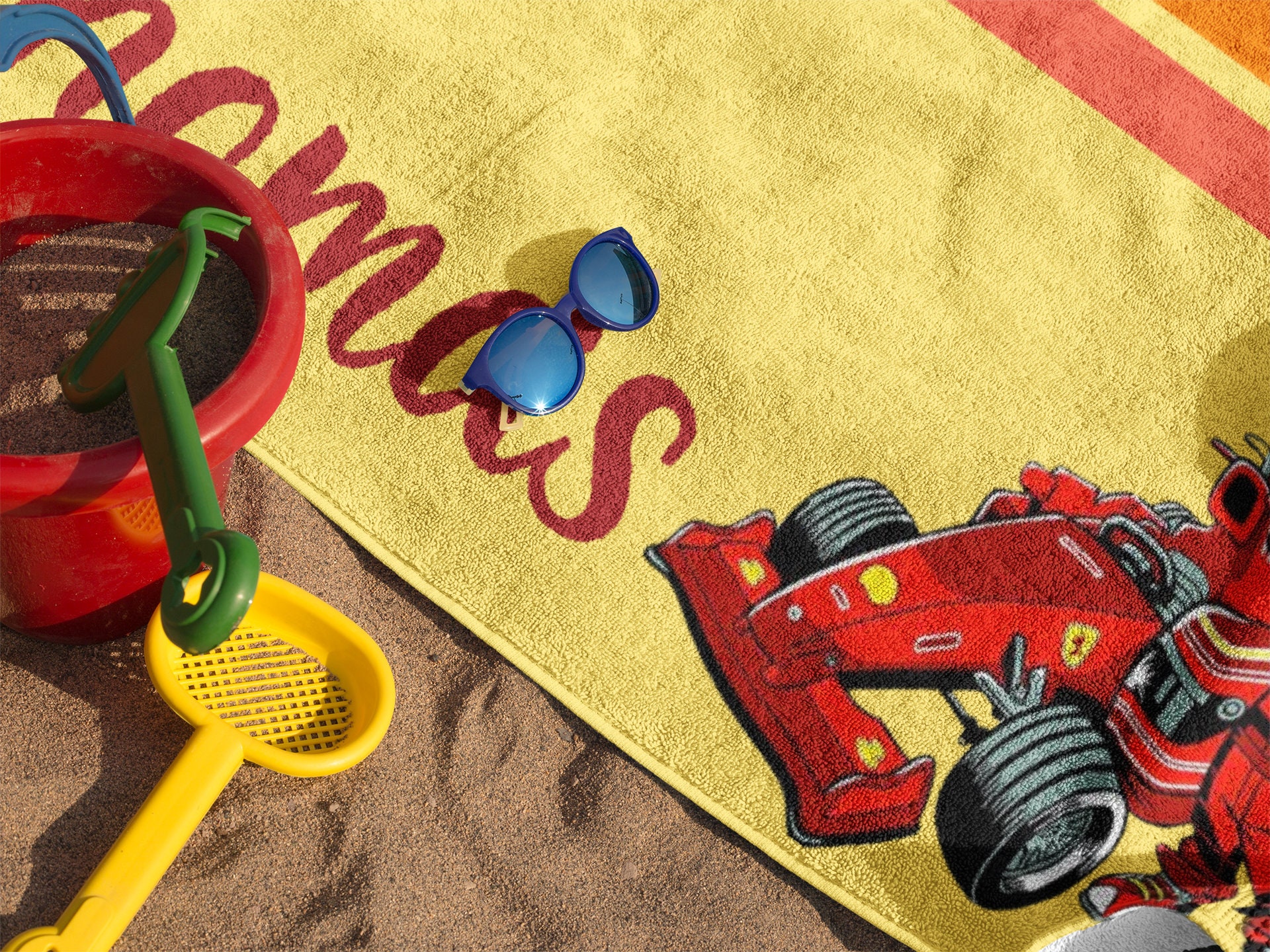 Custom Name Race Car Towel Custom Formula 1 Personalized Beach Kids ...