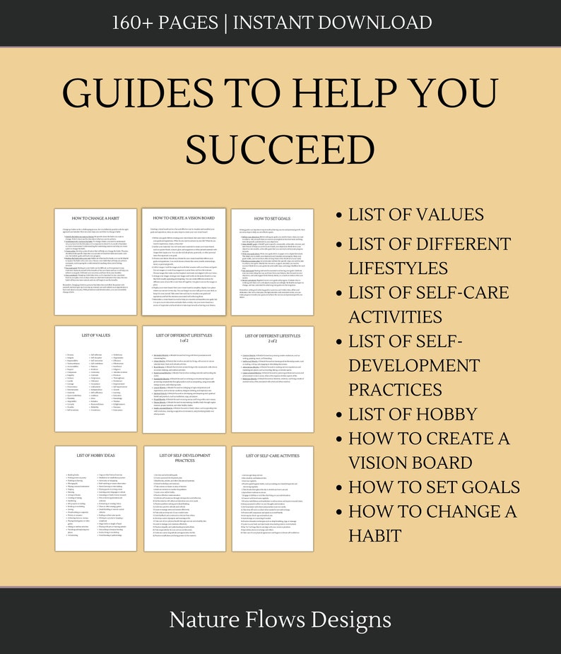 Self-development Printable | Fill in Self-growth | Reflection Guide ...