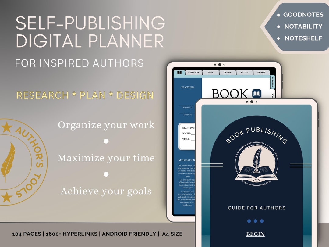 Self-publishing Digital Planner: Author's Research & Book Organizer ...