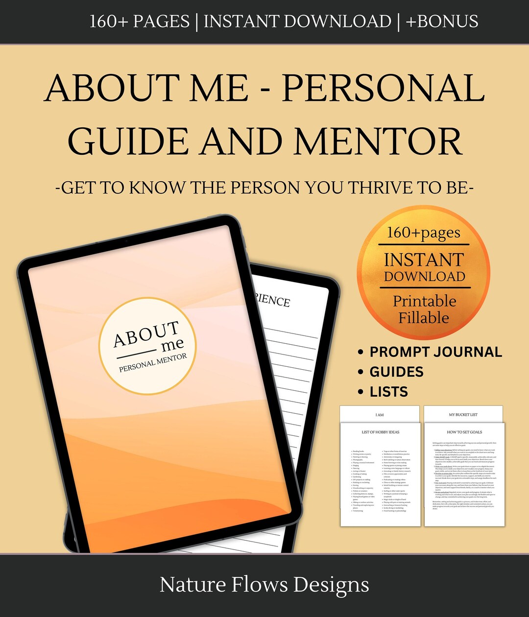 Self-development Printable | Fill in Self-growth | Reflection Guide ...