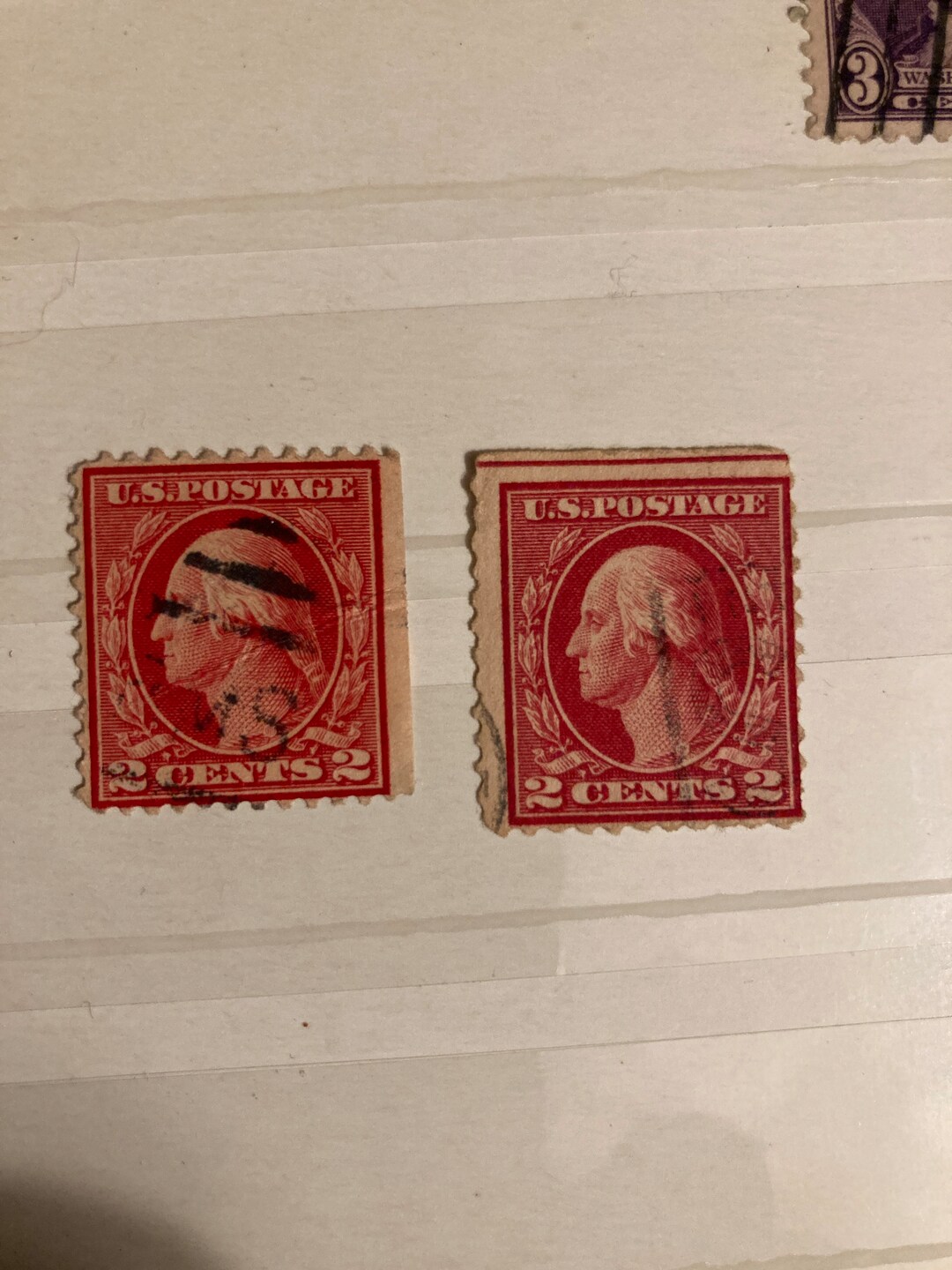 Set of 2 Vintage George Washington 2 Cent Stamps - Etsy