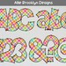 4 Sets Bright Rainbow Hearts Alphabet Letters PNG Bundle, Summer ...