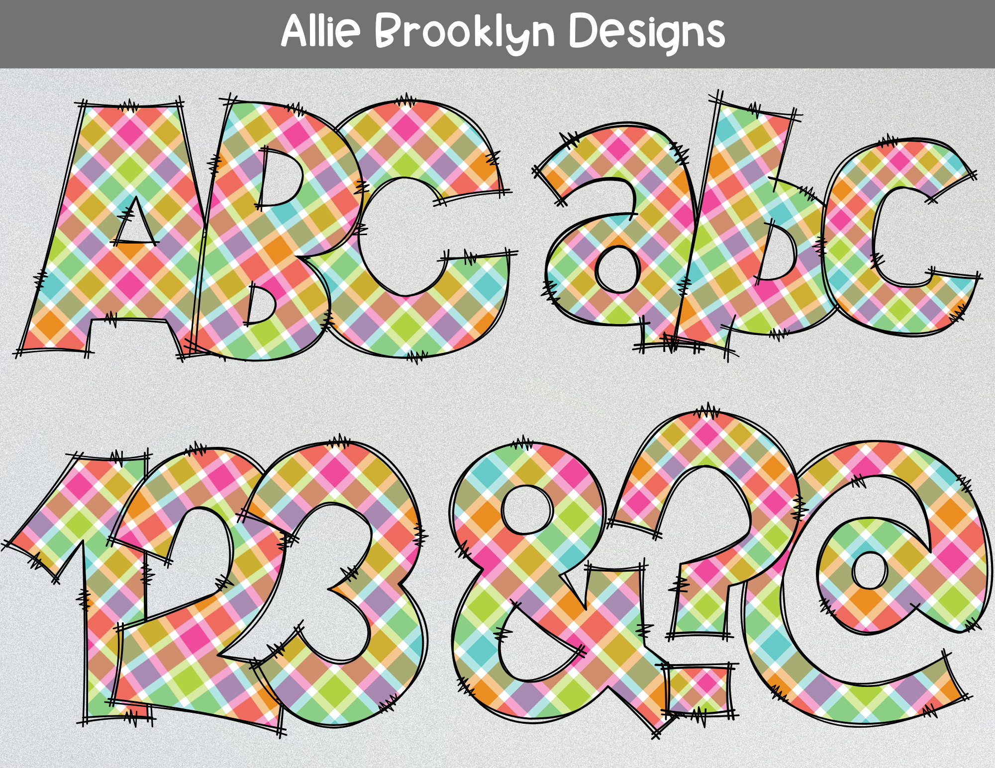 4 Sets Bright Rainbow Hearts Alphabet Letters PNG Bundle, Summer ...