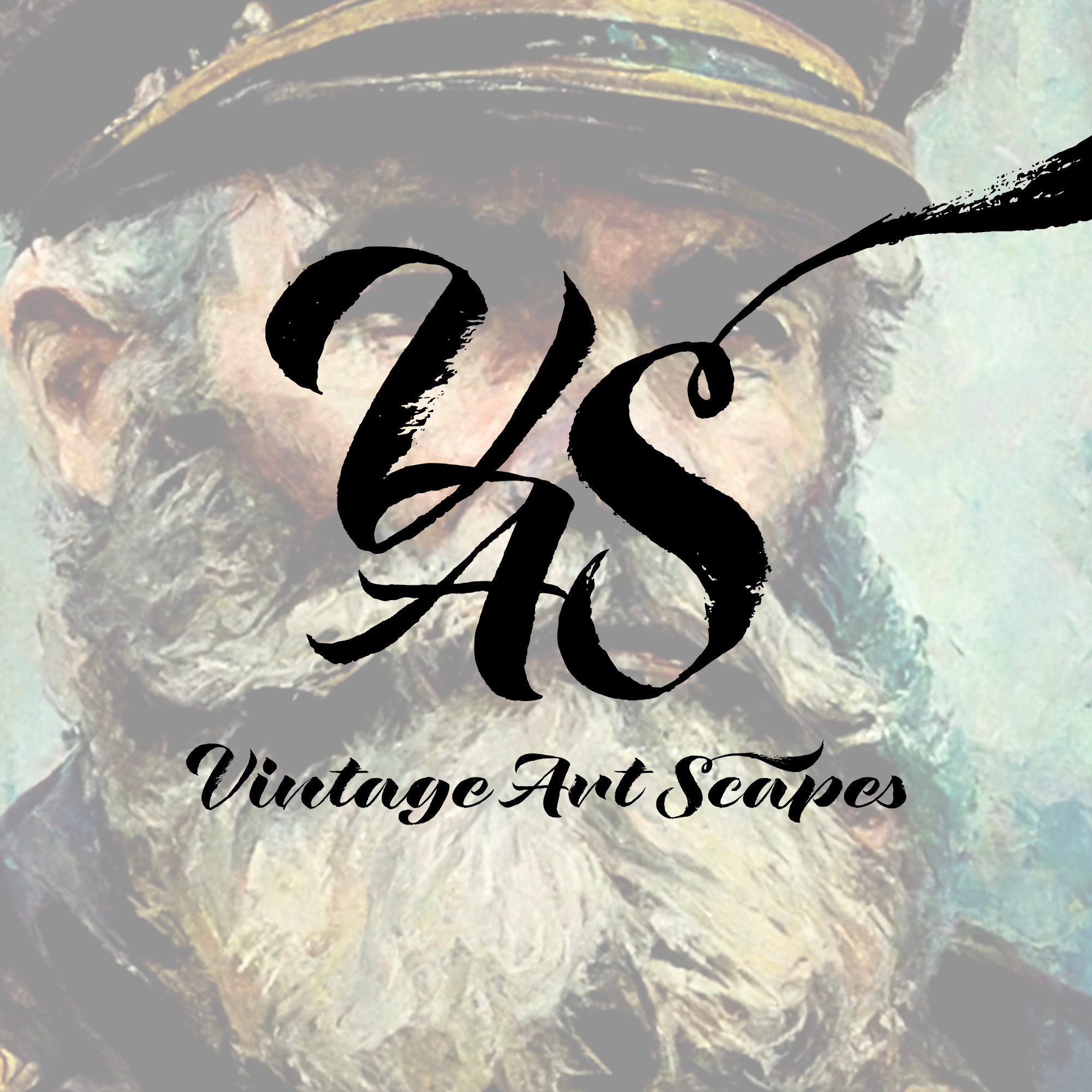 Vintage Sea Captain Painting | Printable Digital Downloadable Artwork ...