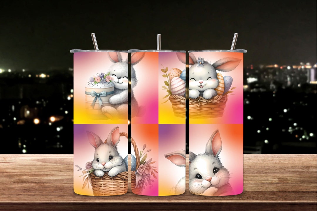 Four Easter Bunnies, Four Squares With a Bunny in Each Square - Etsy